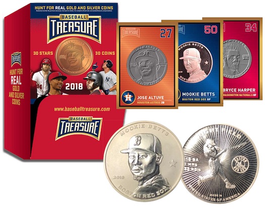 2018 Baseball Treasure MLB Coins Checklist, Set Info, Details, Odds, Date