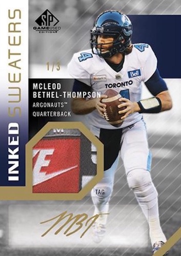 2021 SP Game Used CFL Football Checklist, Set Info, Box Review, Odds