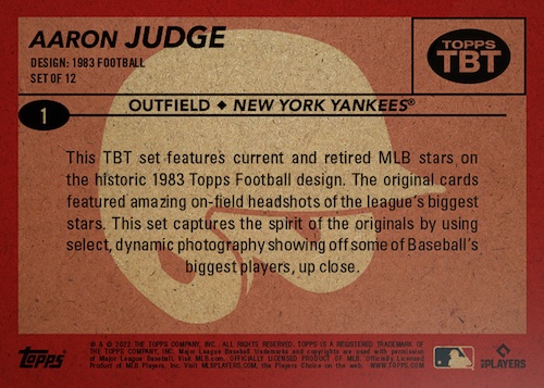 2022 Topps Throwback Thursday Baseball Checklist, Print Runs